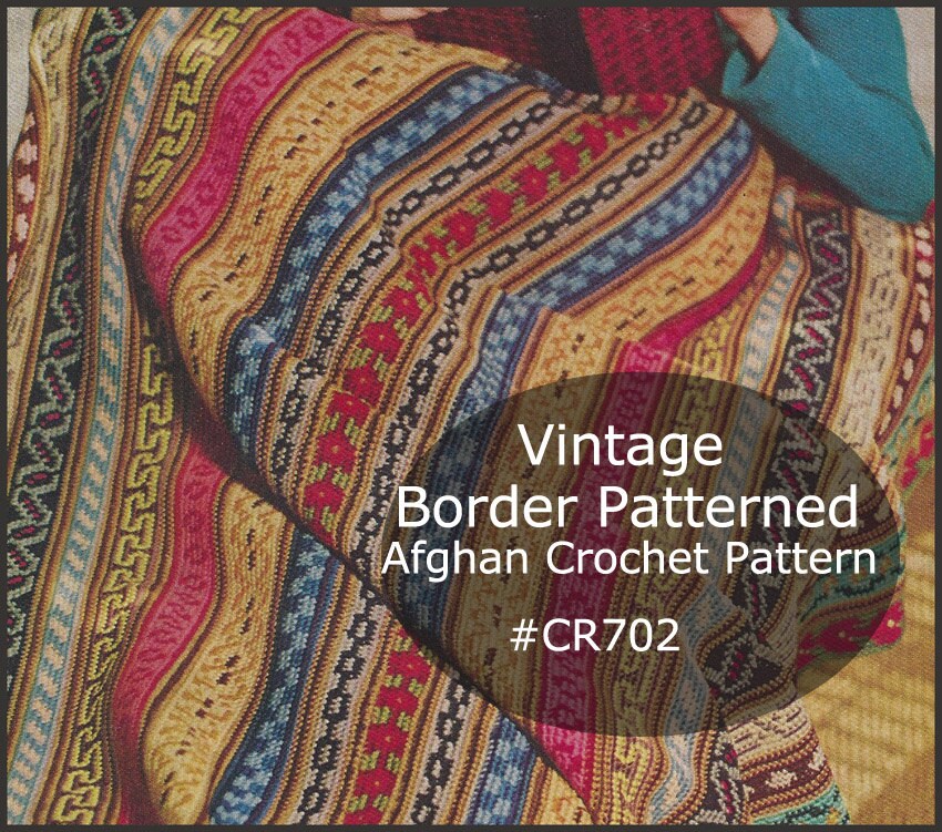 Afghan Crochet Pattern Scrap Yarn Crochet Afghan Border | Etsy