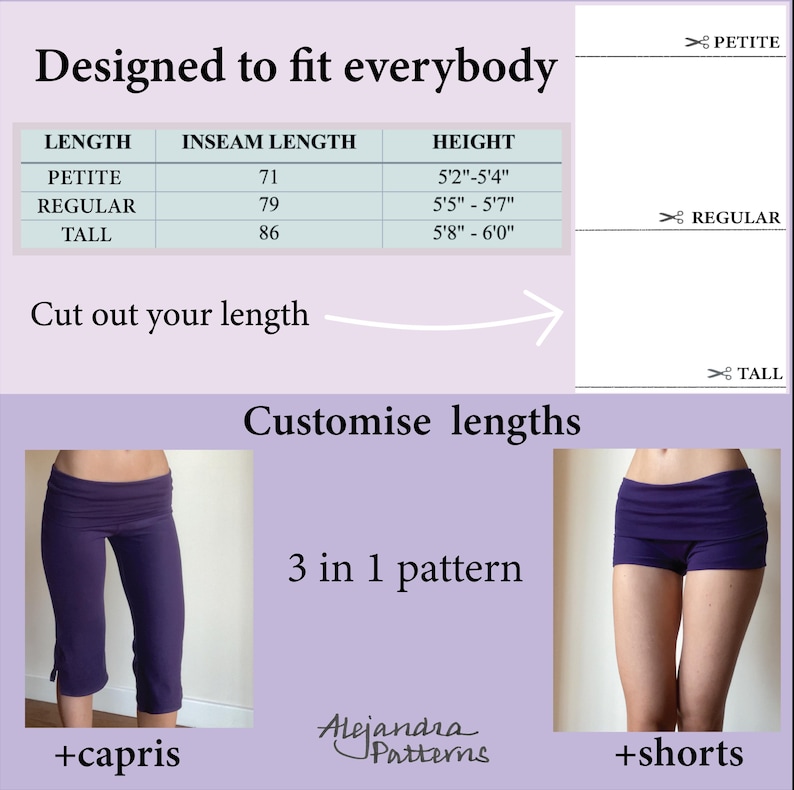 Y2K Yoga Pants Sewing Pattern: Wide Leg, Low Waist (PDF Digital ...