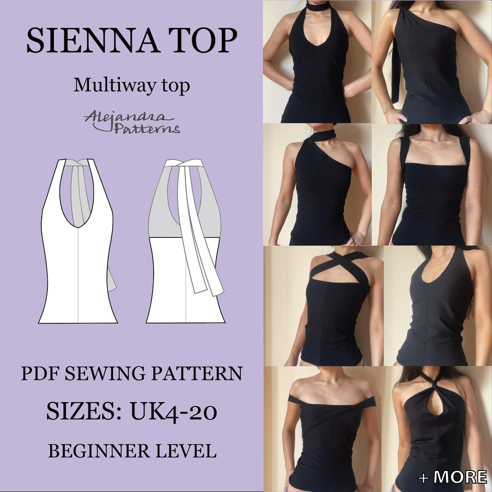 Beginner Multi-style Convertible Top Sewing Pattern (PDF Digital ...