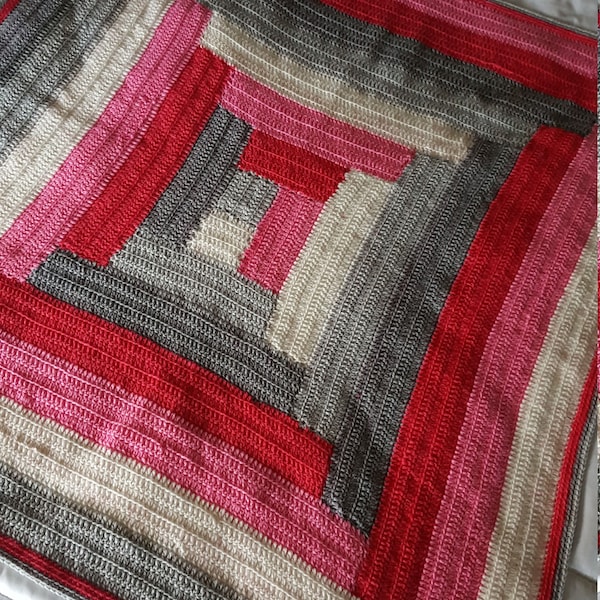 Log Cabin Afghan Crochet Pattern - Etsy