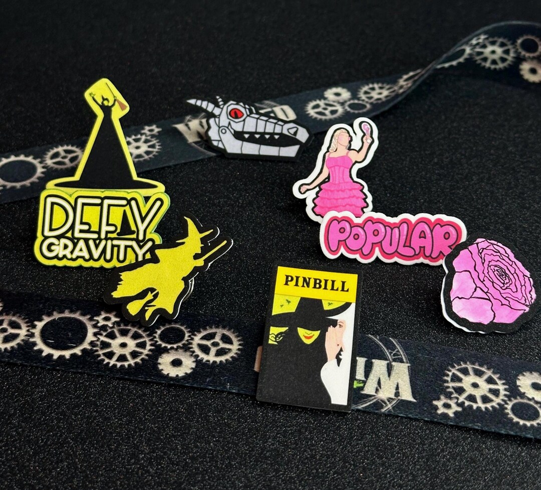 Wicked Broadway Musical Inspired Pins (set of 8) - Etsy