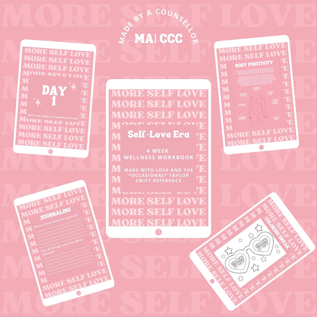 Self Love Era Workbook, Taylor Swift Inspired, Wellness Workbook, Self ...