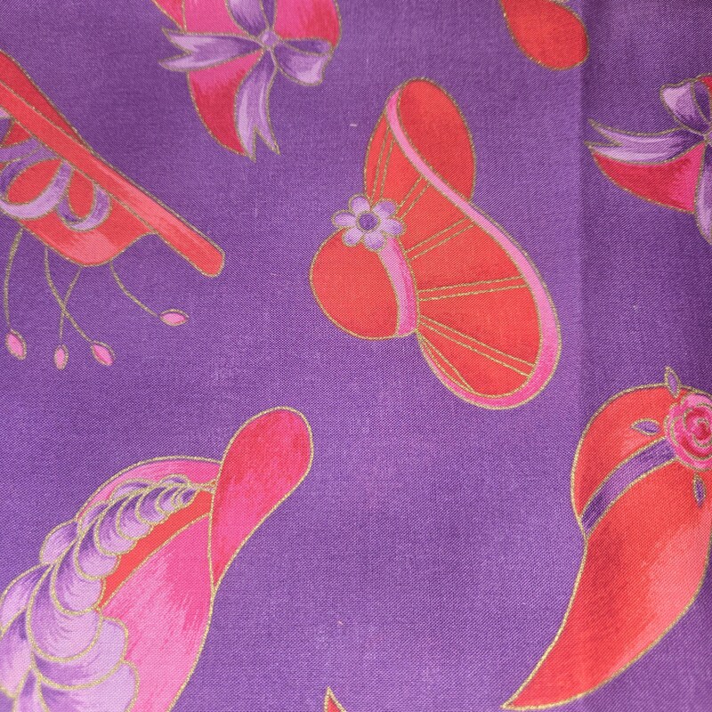 Red Hat Society Fabric - Etsy