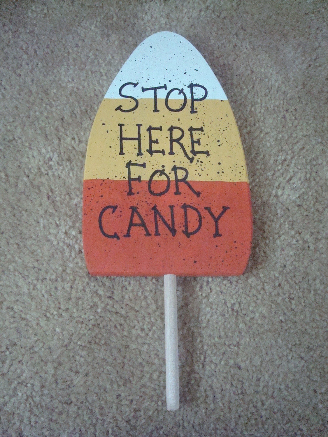 Wooden Candy Corn - Halloween Decoration - Stop Here for Candy - Etsy