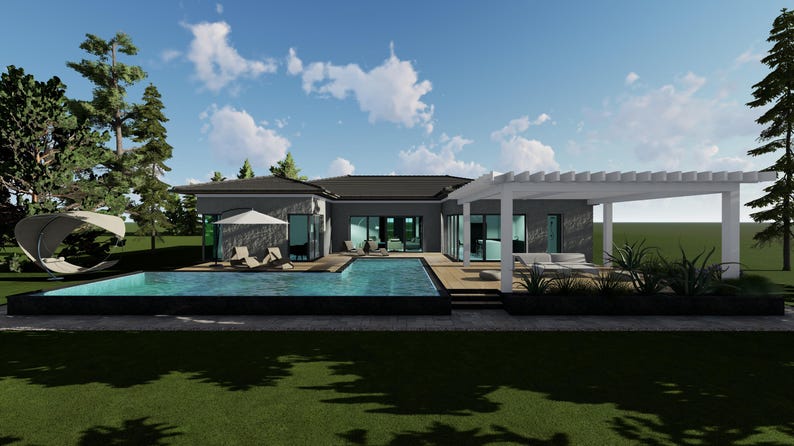 Elegant Modern Villa With Poolside Lounge 3 Bedroom, 2.5 Bathroom 1 ...