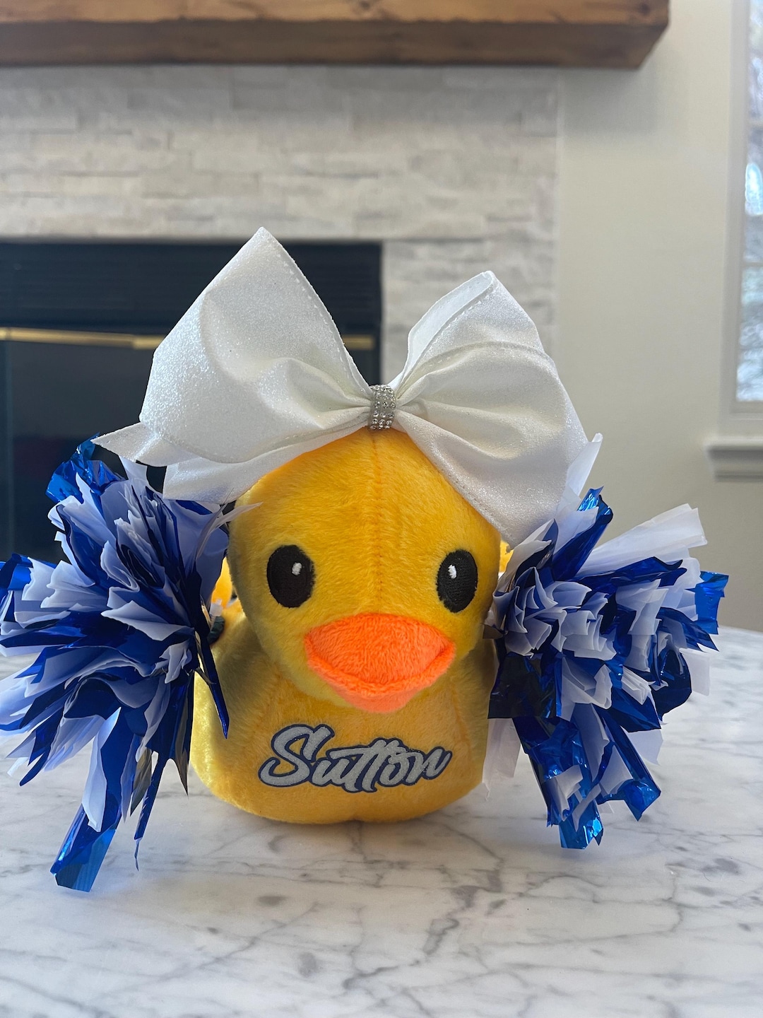 Lucky Duck Cheerleader Stuffed Animal Plush With Pom Poms - Etsy