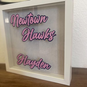 Cheer Bow Shadow Box | Wall Decoration | Sports Memorabilia Box | Cheer ...