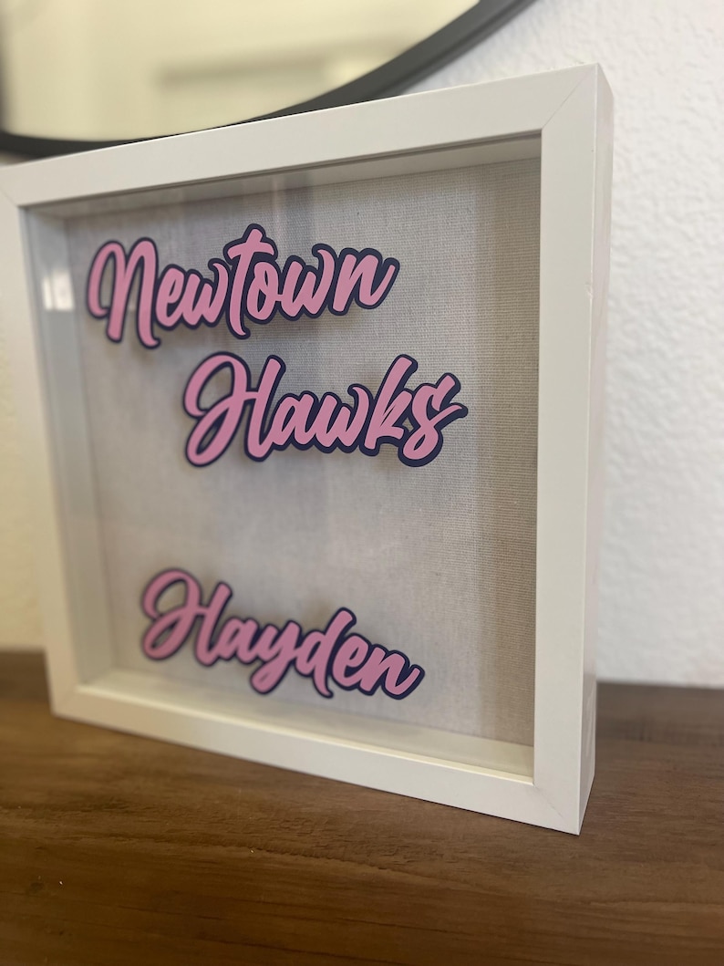 Cheer Bow Shadow Box | Wall Decoration | Sports Memorabilia Box | Cheer ...