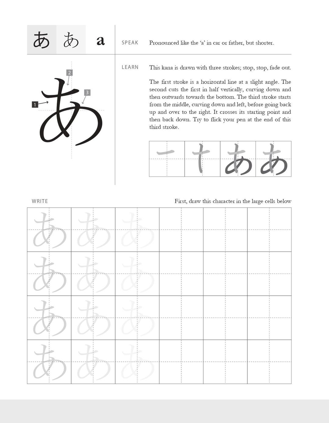 Japanese Hiragana & Katakana Stroke Order | Blank Practice Pages ...