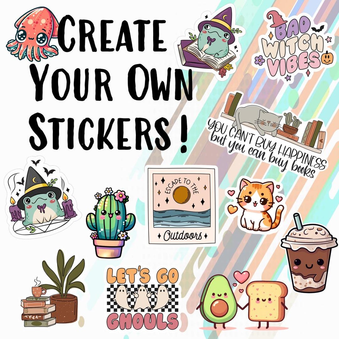 Create Your Own / Mix & Match Stickers - Waterproof / Kindle / Laptop ...