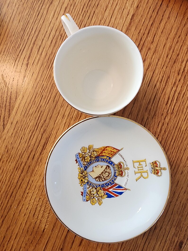 Queen Elizabeth Coronation Tea Cup and Saucer - Etsy