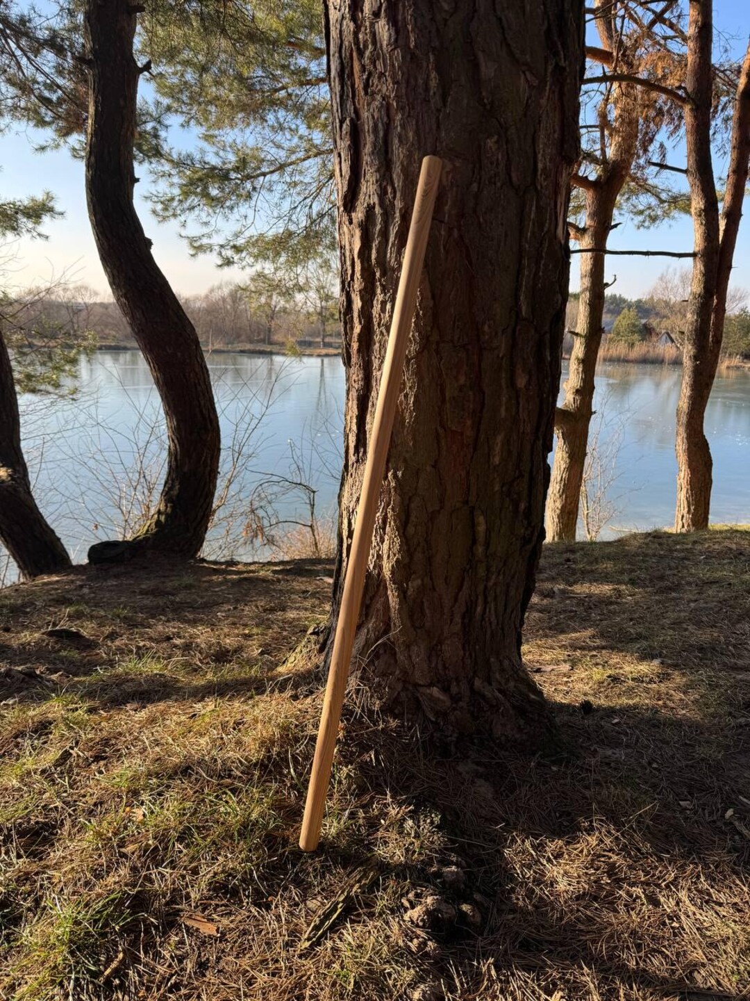 Wooden Yoga Stick 110cm Woodenyogadowel Yogabalancestick Wooden ...