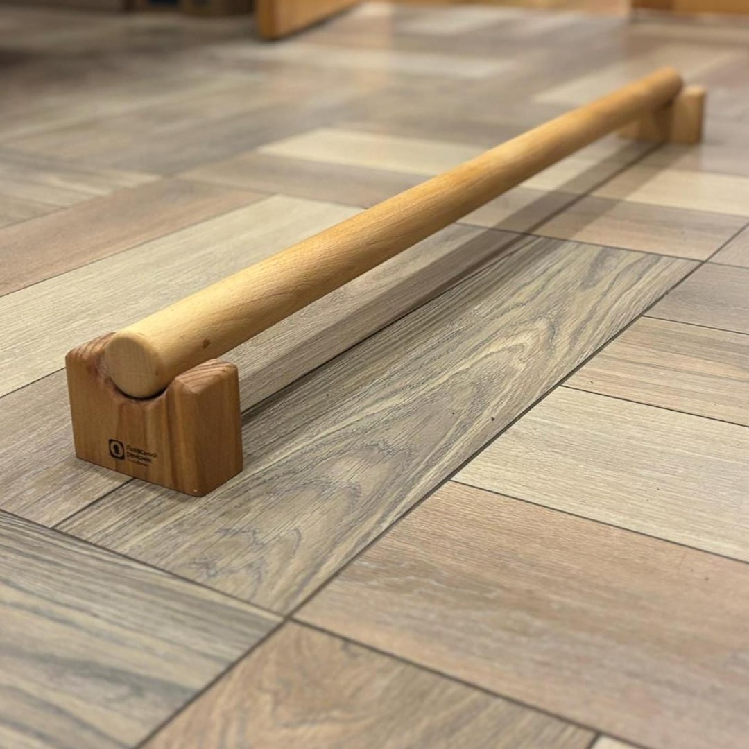 Round Balance Beam 100 Cm Beech Wooden Yoga Cane Balance Beam Home ...