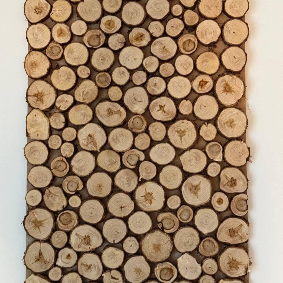 Juniper Wood Wall Decor Wooden Mosaic Wall Panel Wood Slice Wall Art ...