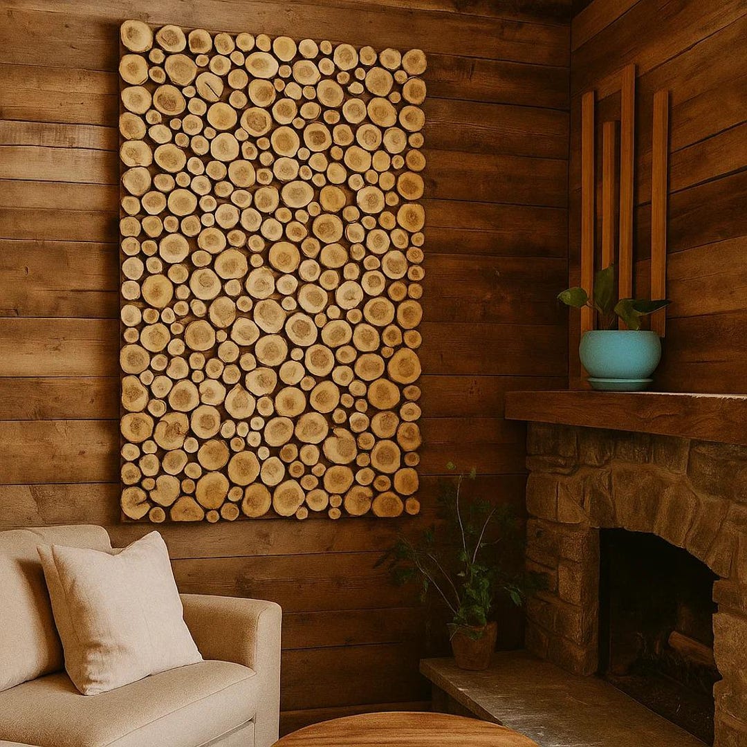 Wooden Wall Decor Juniper Wall Panel 120x60cm Rustic Home Decor Wood ...