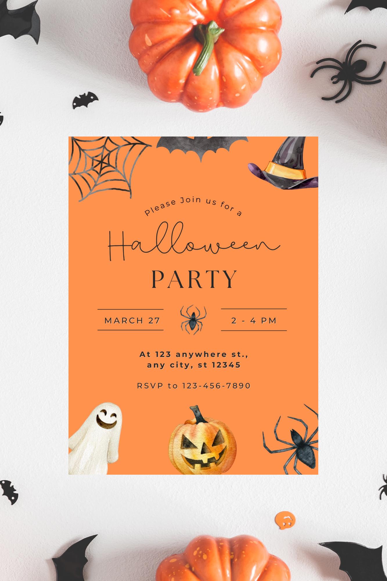 Editable Halloween Party Invitation - Etsy