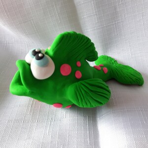 Fish Figurine, Fish Cake Topper, Cartoon Fish, Funny Fish, Polymer Clay ...