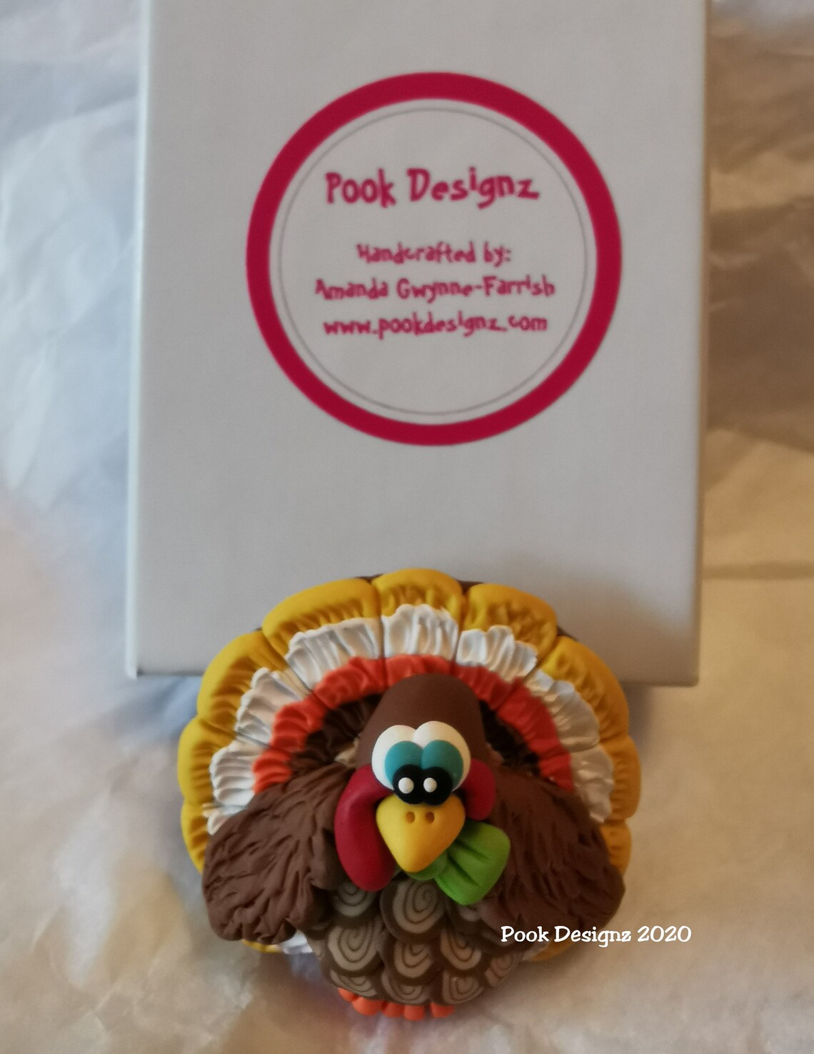 Turkey Brooch, Thanksgiving Turkey Brooch, Pook Designz L'il Turkey ...