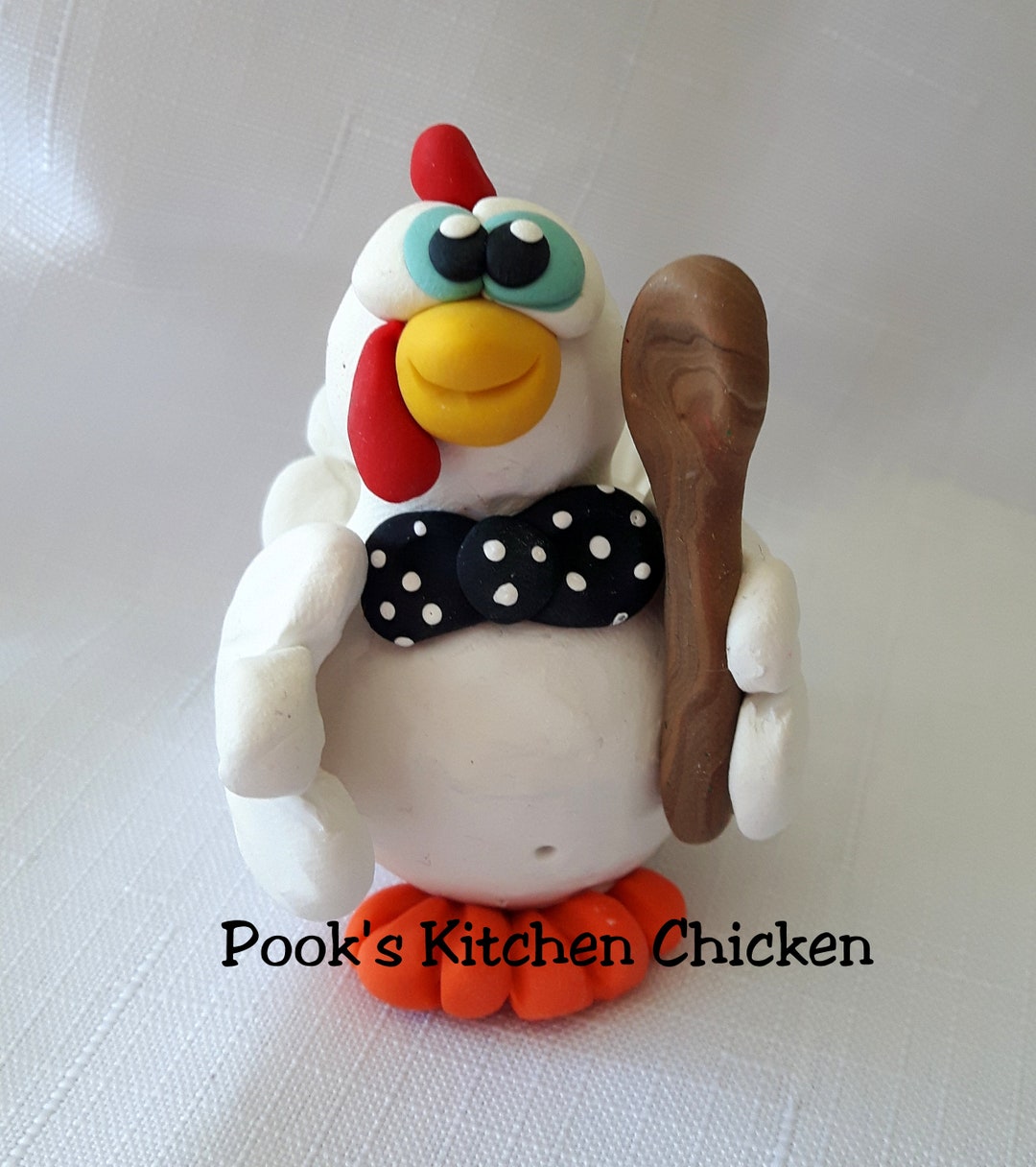 Chicken Cake Topper, Chicken Figurine, Kitchen Chicken, Pook's Kitchen ...