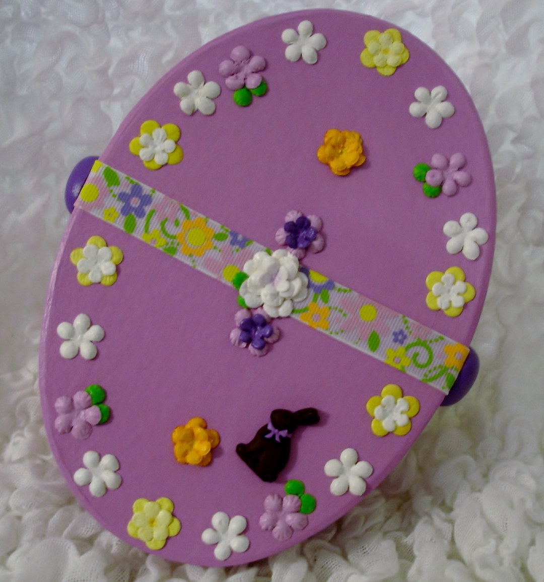 Lilac Easter Egg Box: Chocolate Bunny Keepsake Decor - Etsy