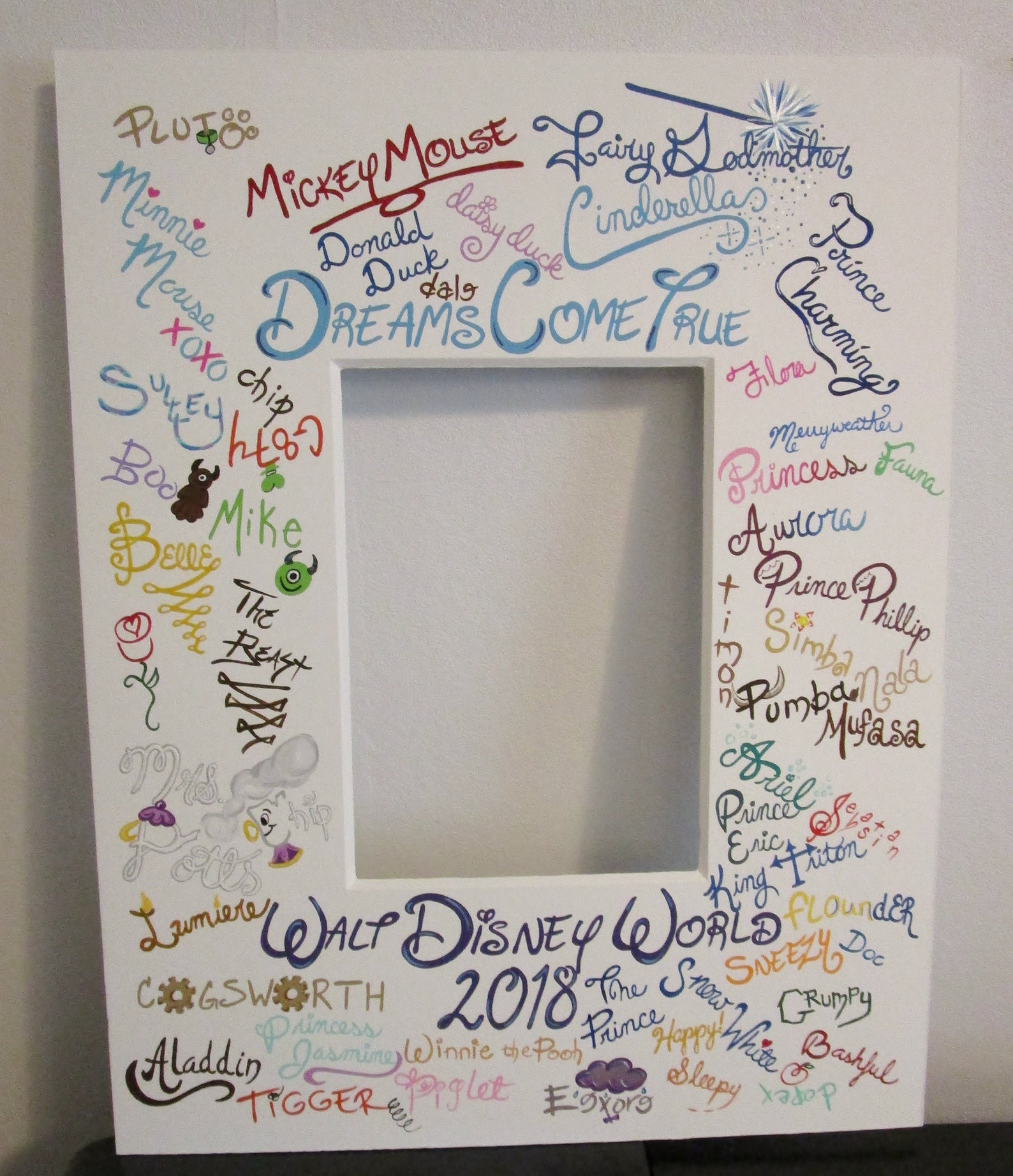 Disney Photo Mat Mat Board Disney Characters Disney | Etsy