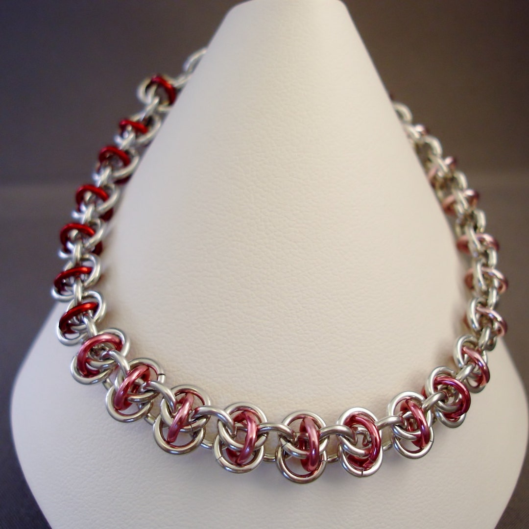 Pretty in Pink, Chainmaille Bracelet, Chainmaille, Pink Bracelet ...