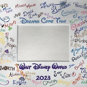 Disney Photo Mat Mat Board Disney Characters Disney Autograph Disney ...