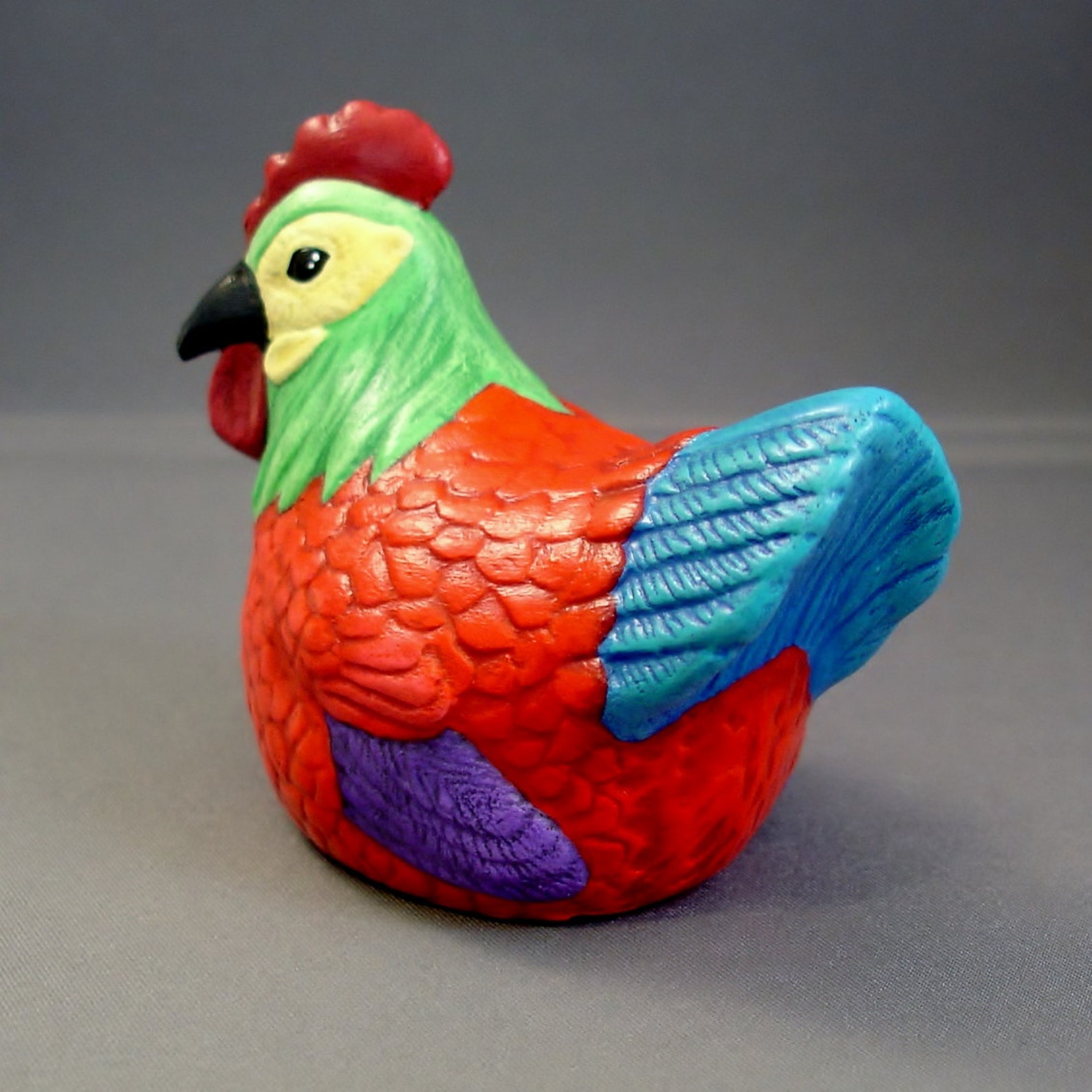 Chicken Figurine Ceramic Chicken Ceramic Figurine | Etsy