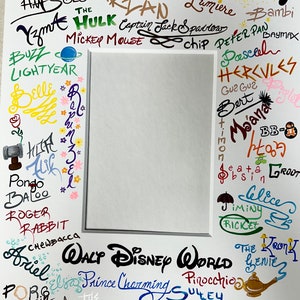 Disney Photo Mat Mat Board Disney Characters Disney Autograph Disney ...