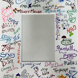 Disney Photo Mat - Mat Board - Disney Characters - Disney Autograph ...