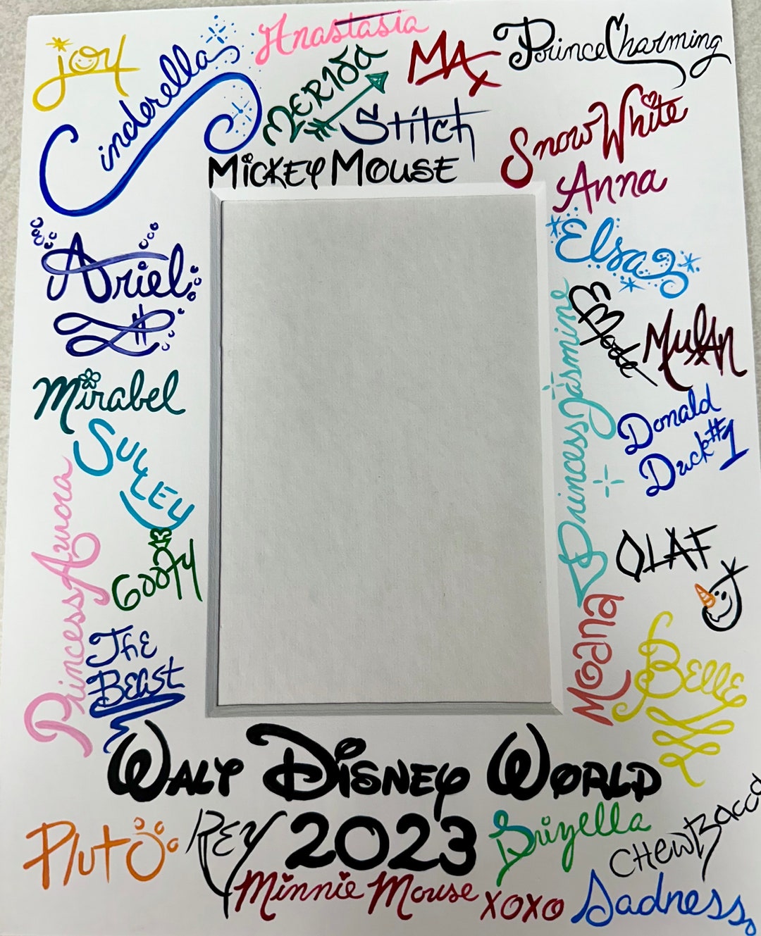 Disney Photo Mat Mat Board Disney Characters Disney Autograph Disney ...