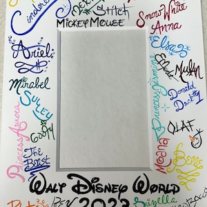 Disney Photo Mat - Mat Board - Disney Characters - Disney Autograph ...