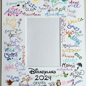 Disney Photo Mat - Mat Board - Disney Characters - Disney Autograph ...