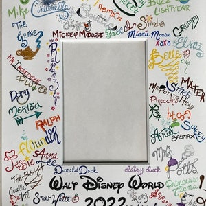 Disney Photo Mat Mat Board Disney Characters Disney Autograph Disney ...