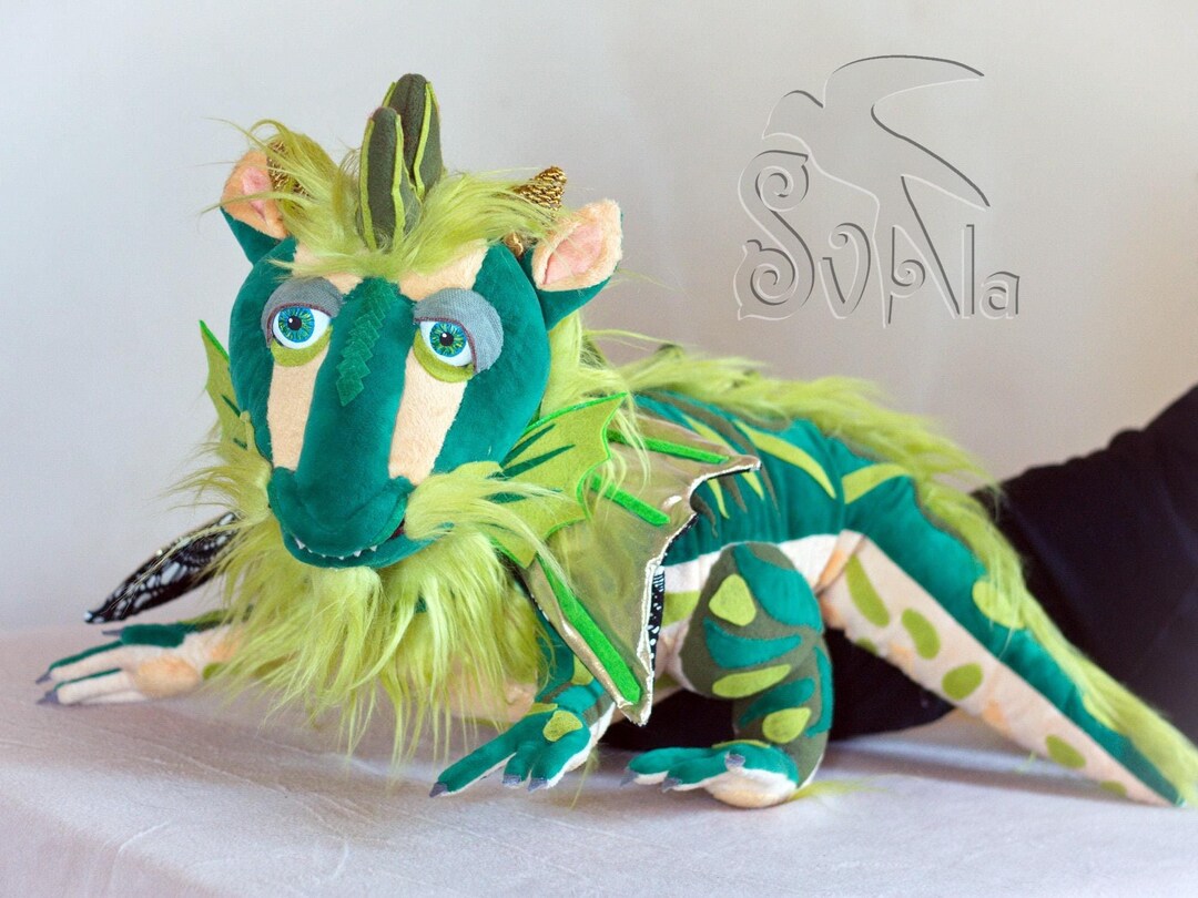 Green Dragon Grand Master of Puppets, Handmade Mythical Creature Doll ...