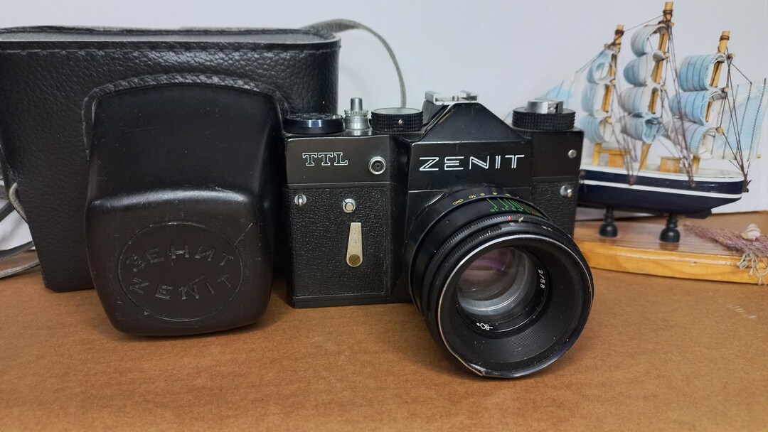 SLR Film Camera 35mm Zenit TTL Helios-44-2 Tested Vintage Tech ...