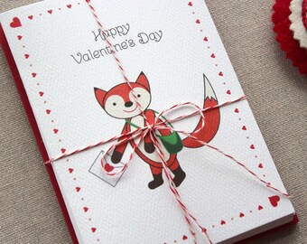 Love Valentine Card, Fox Valentine, Fox Valentine's Day Card, Daughter ...