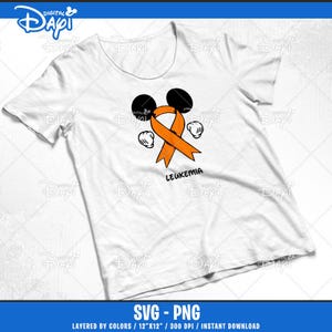 Mouse Leukemia Awareness Sticker Bundle: Orange Ribbon Decals (digital ...
