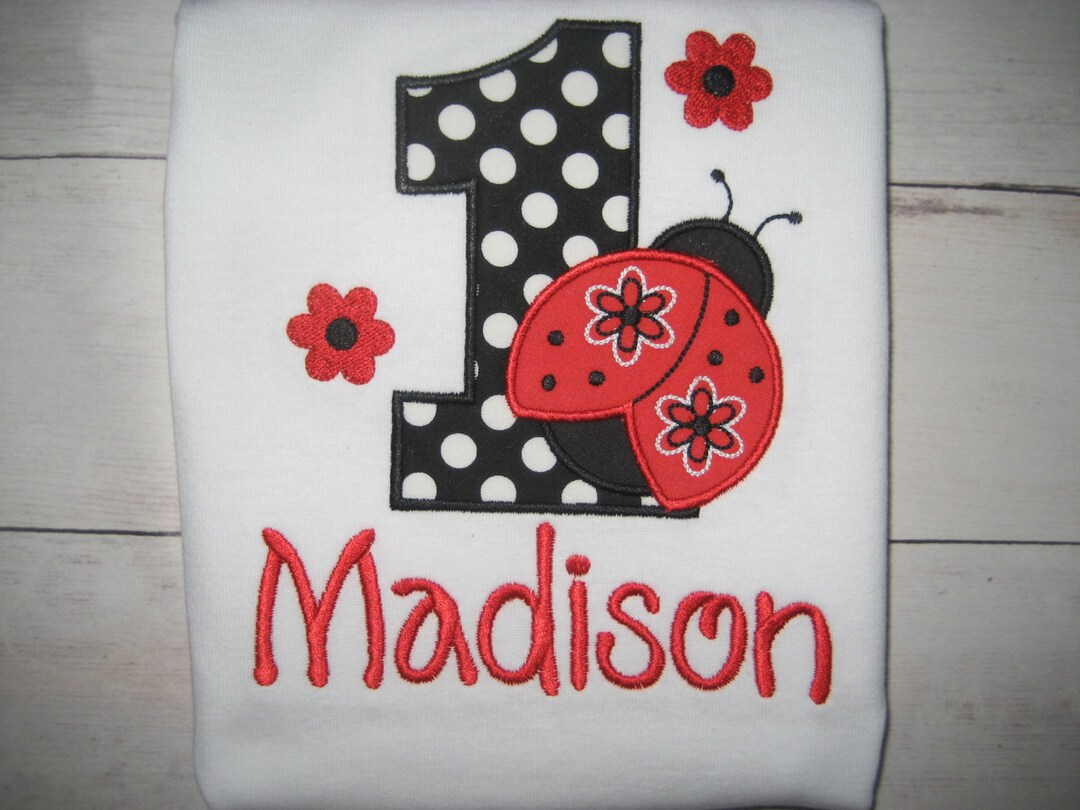 First Birthday Ladybug Bodysuit, Ladybug Party Outfit, Cake Smash ...