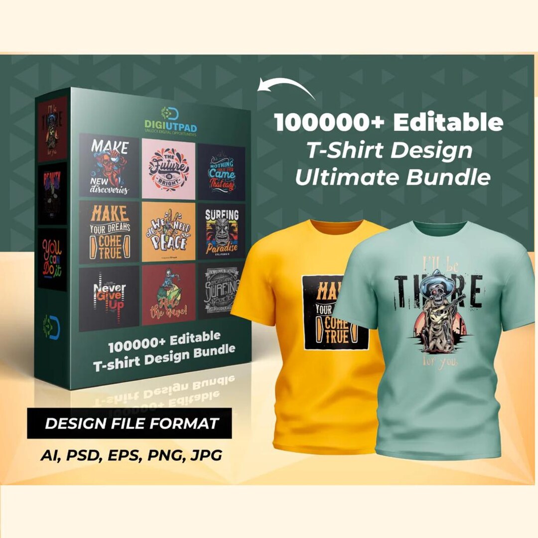 1 MILLION TSHIRTS Design Pack ultimate Designs, Svgs, Mockups, Fonts ...