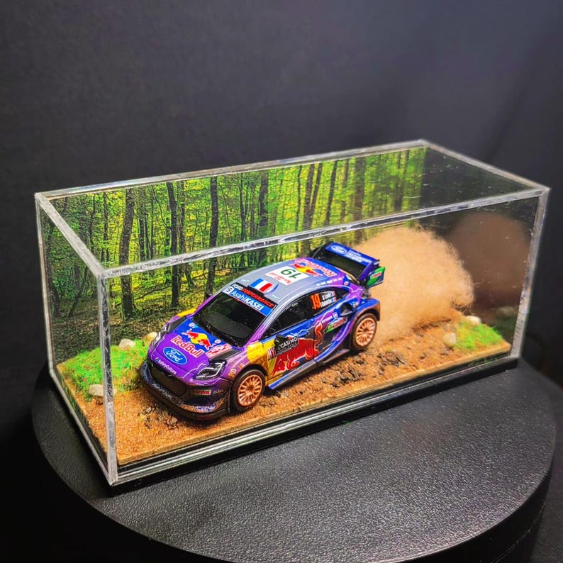1:64 Scale Diecast Rally Diorama in Plexi Case - Etsy