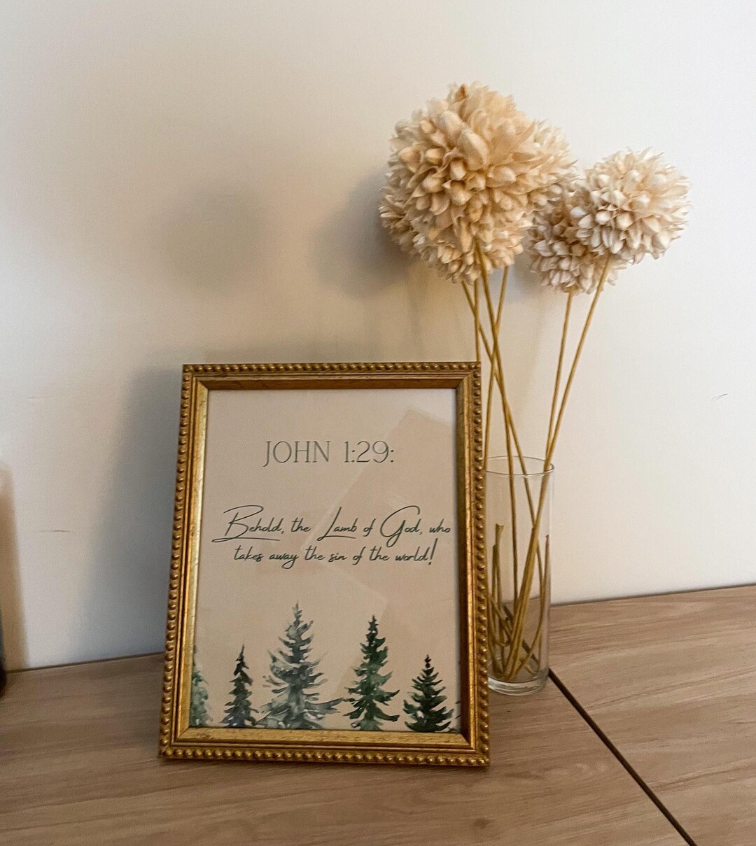 Christmas Bible Verse Art - Trees With Vintage Look - Etsy