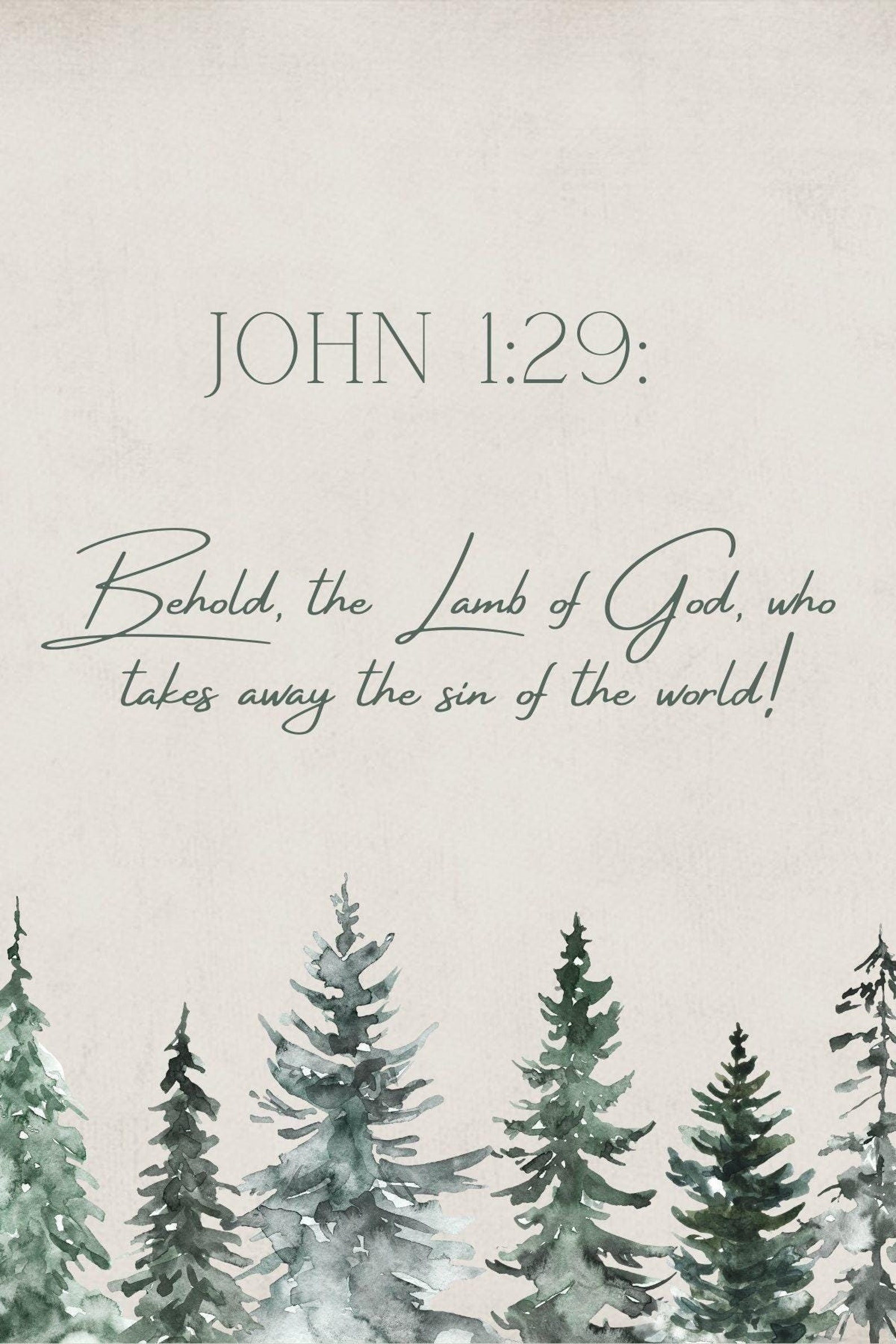 Christmas Bible Verse Art - Trees With Vintage Look - Etsy