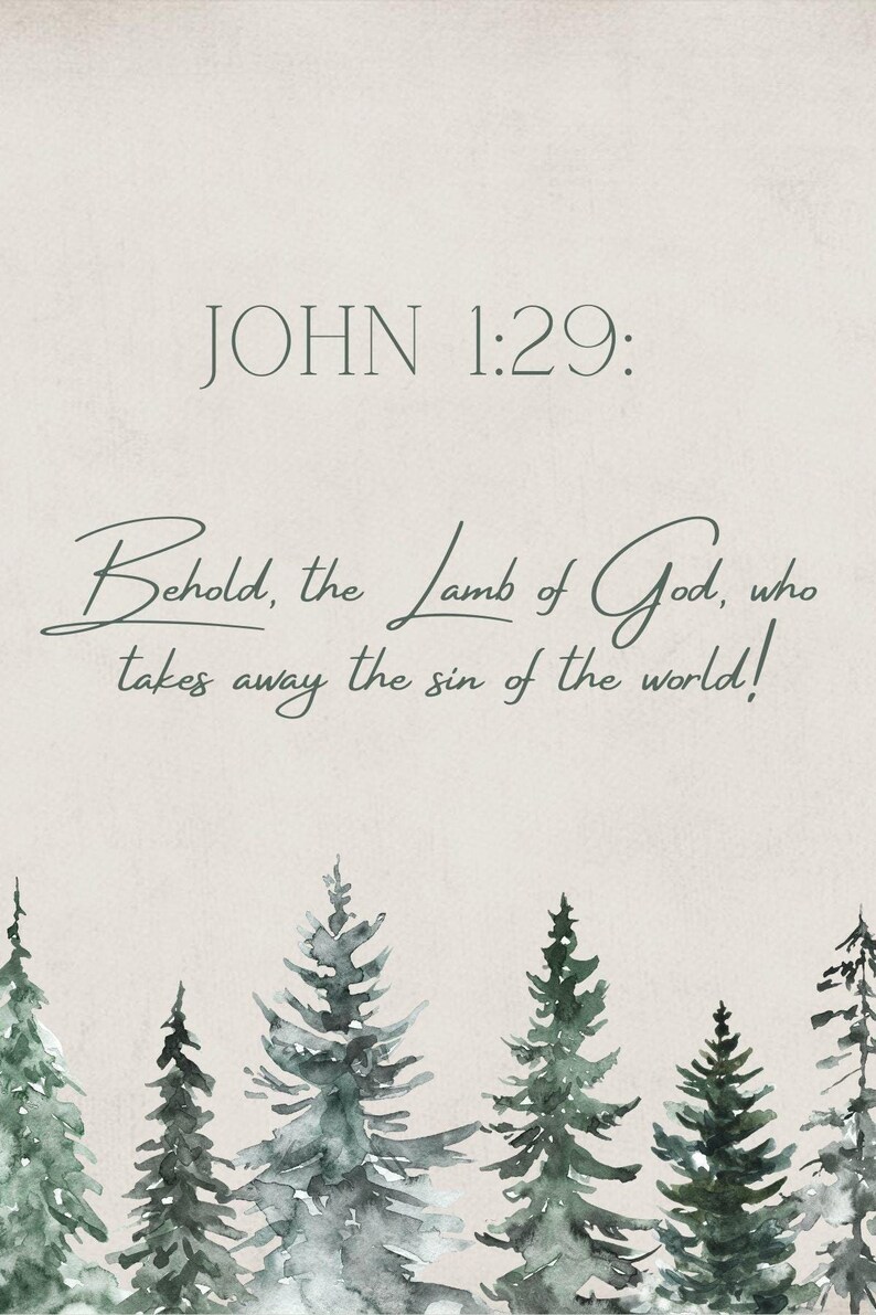 Christmas Bible Verse Art - Trees With Vintage Look - Etsy