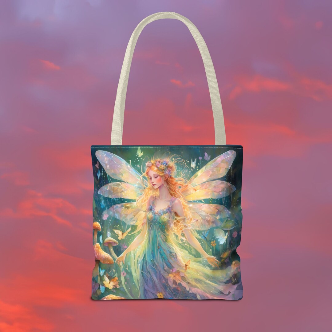 Iridescent Forest Fairy Tote / Pixie Carry-all / Enchanted Shopping Bag ...