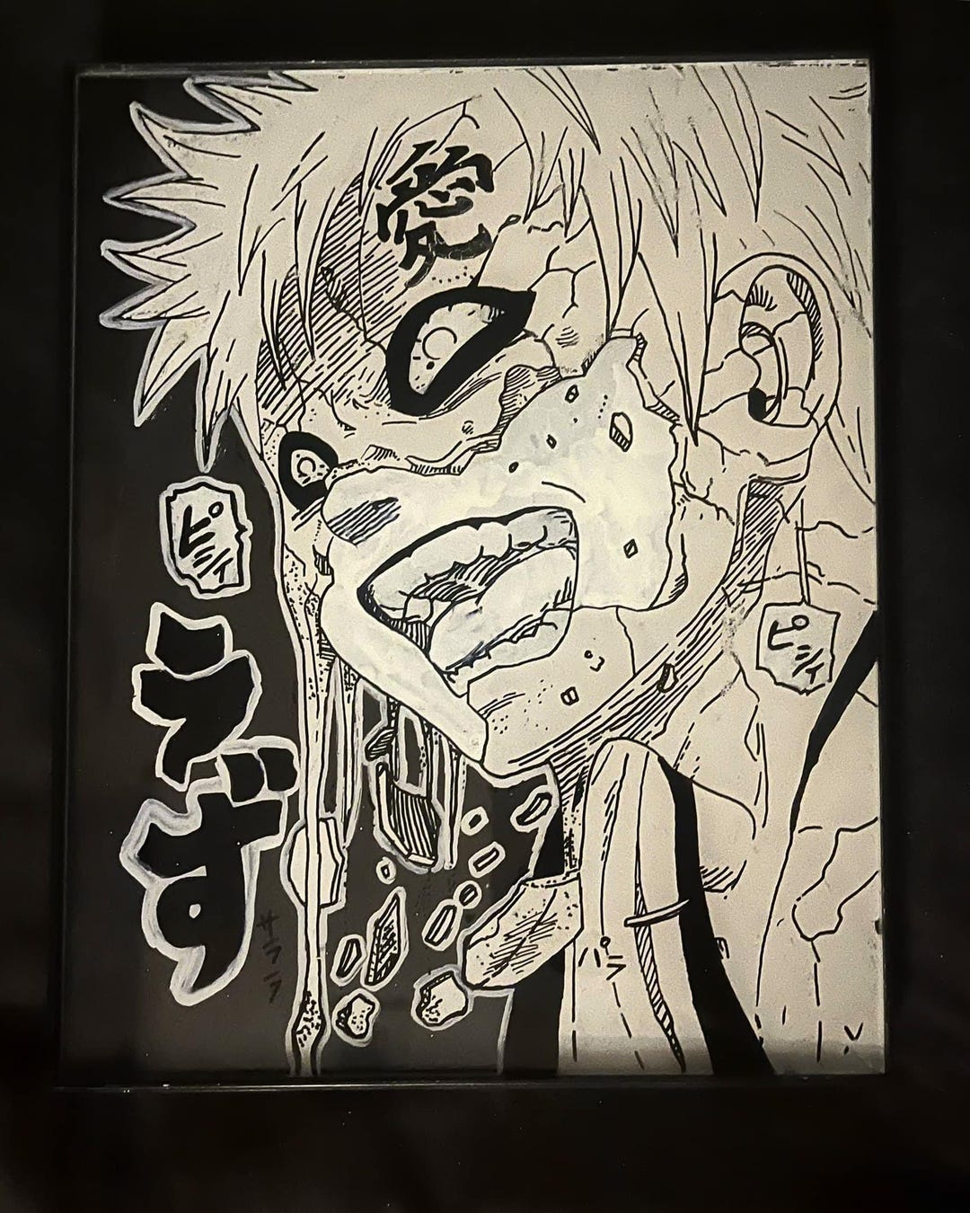 Gaara Glass Anime Painting - Etsy