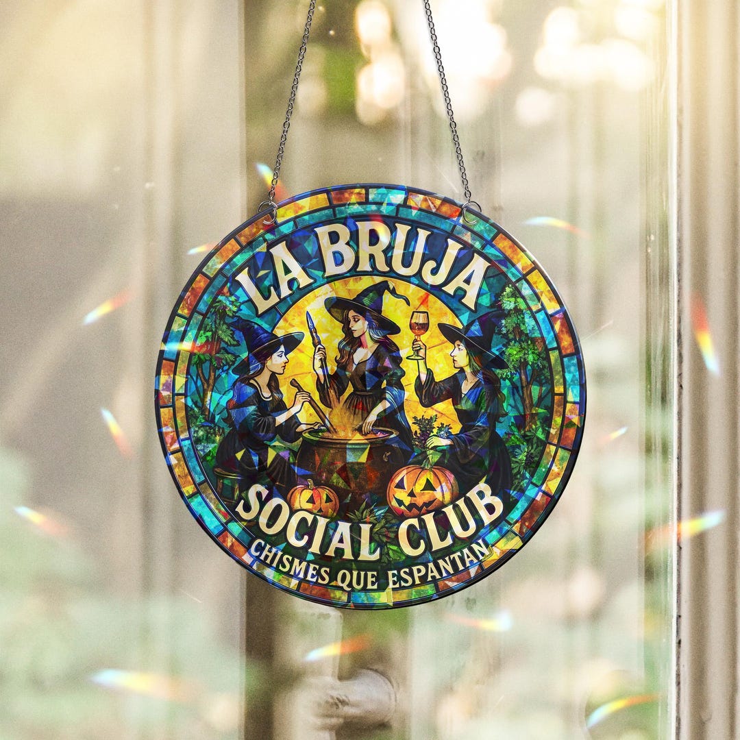 La Bruja Social Club Suncatcher – Witchcraft Holographic Decor ...