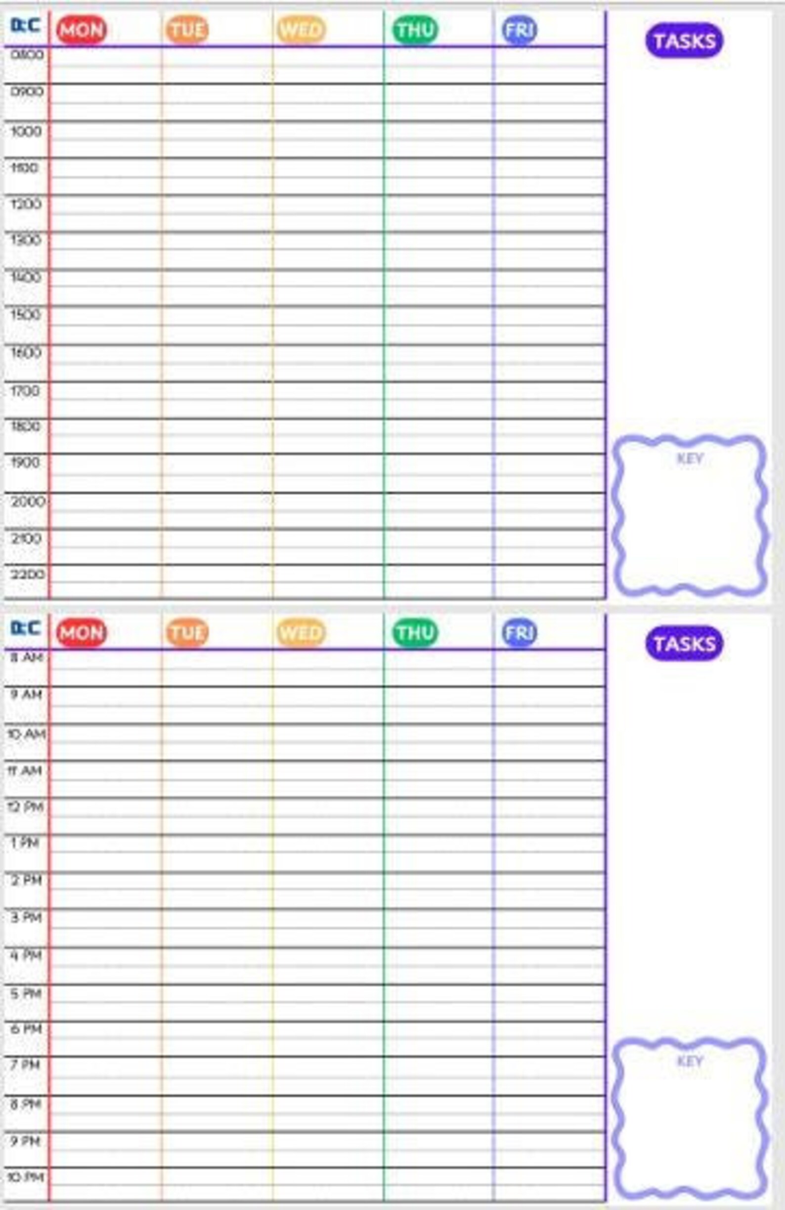 Organization Printable Worksheets (schedule, Goals, Grocery, Brain Dump ...