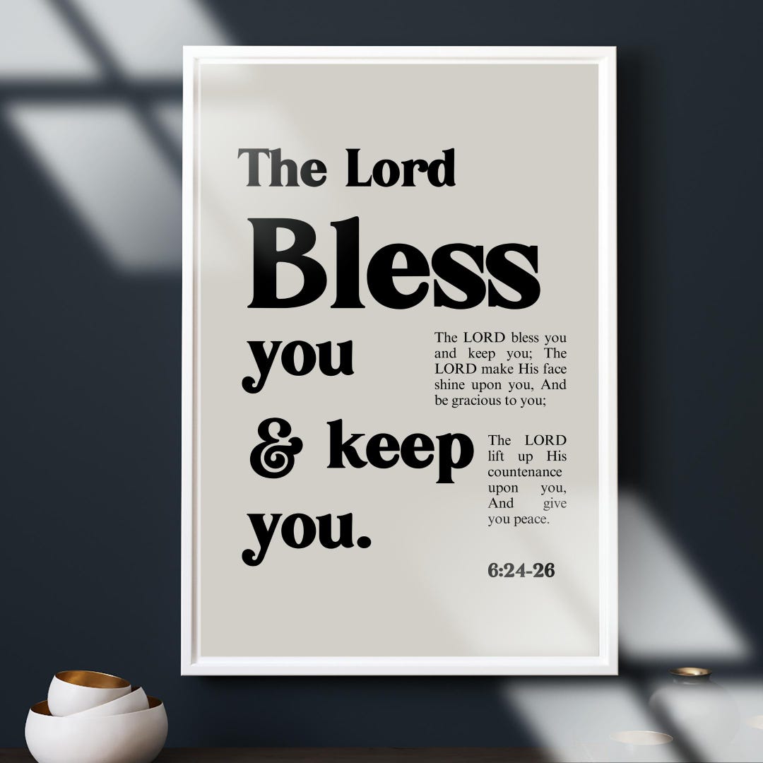 Aaronic Blessing Bible Verse Print, the Lord Bless You (digital ...