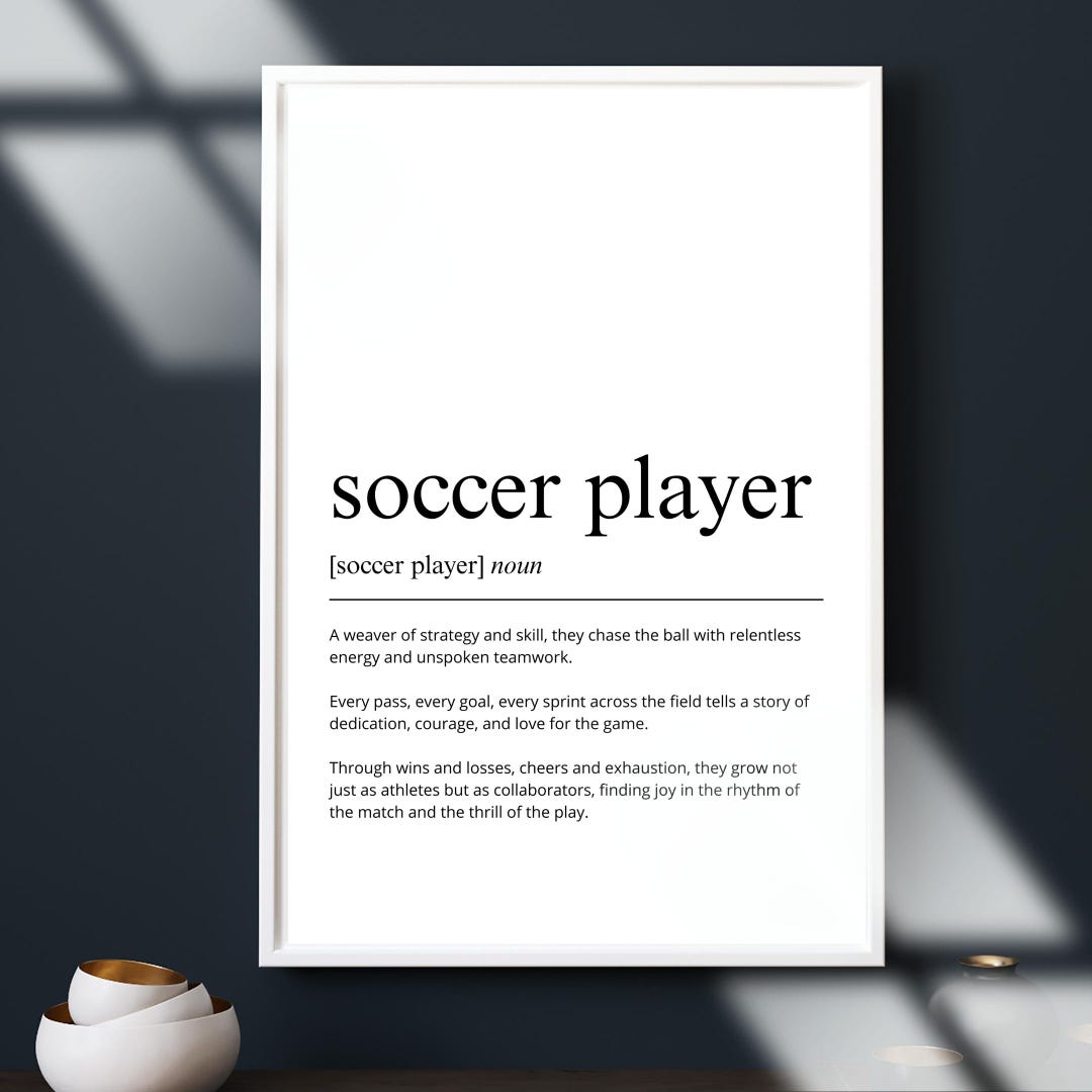 Soccer Player Motivational Poster | Digital Download | Wall Art Print ...